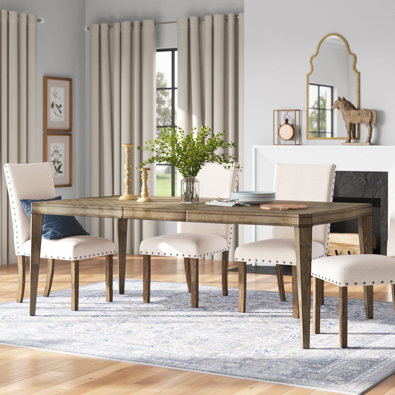 Three posts extendable dining table store